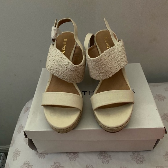 Report | Shoes | Beige Platform Heels | Poshmark